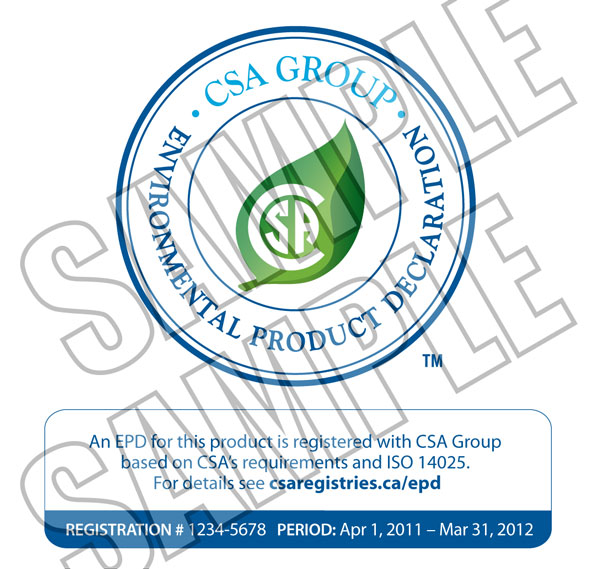 CSA Group Registered EPD label